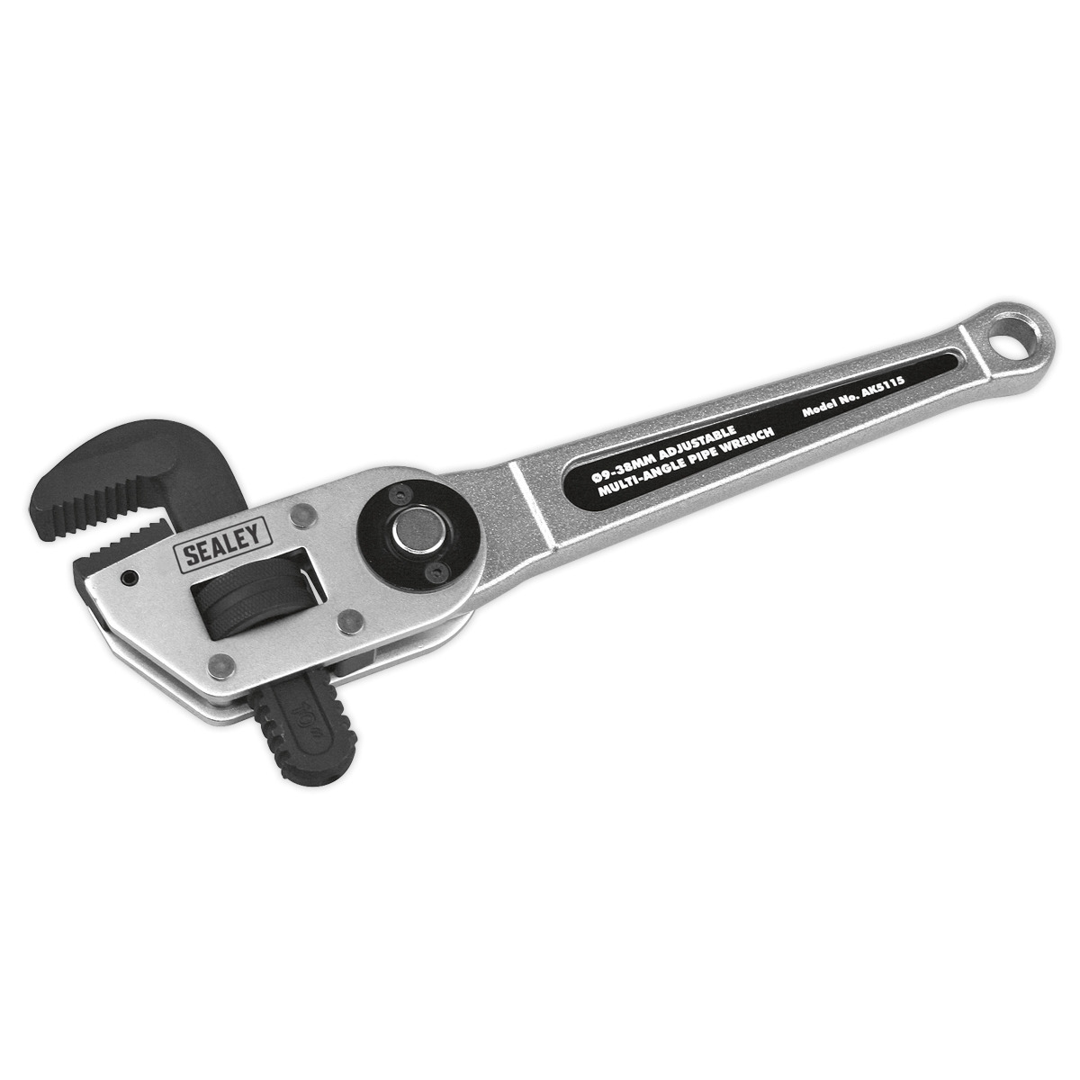 Sealey Premier Adjustable Multi-Angle Pipe Wrench 9-38mm - Wow Tools