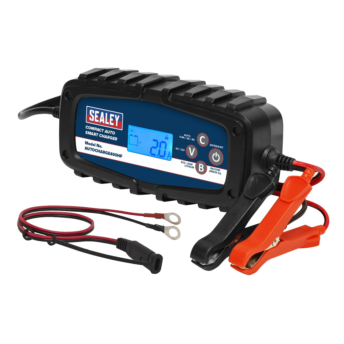 Sealey 6/12V Compact Auto Smart Charger & Maintainer 4A - Wow Tools