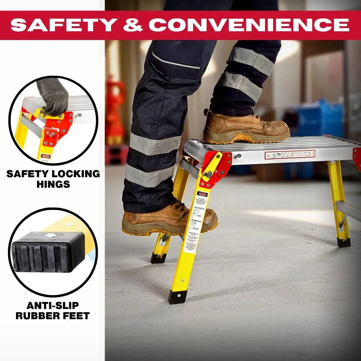 Excel 5708 Fibreglass Work Bench Platform Heavy Duty Folding Hop Up ...