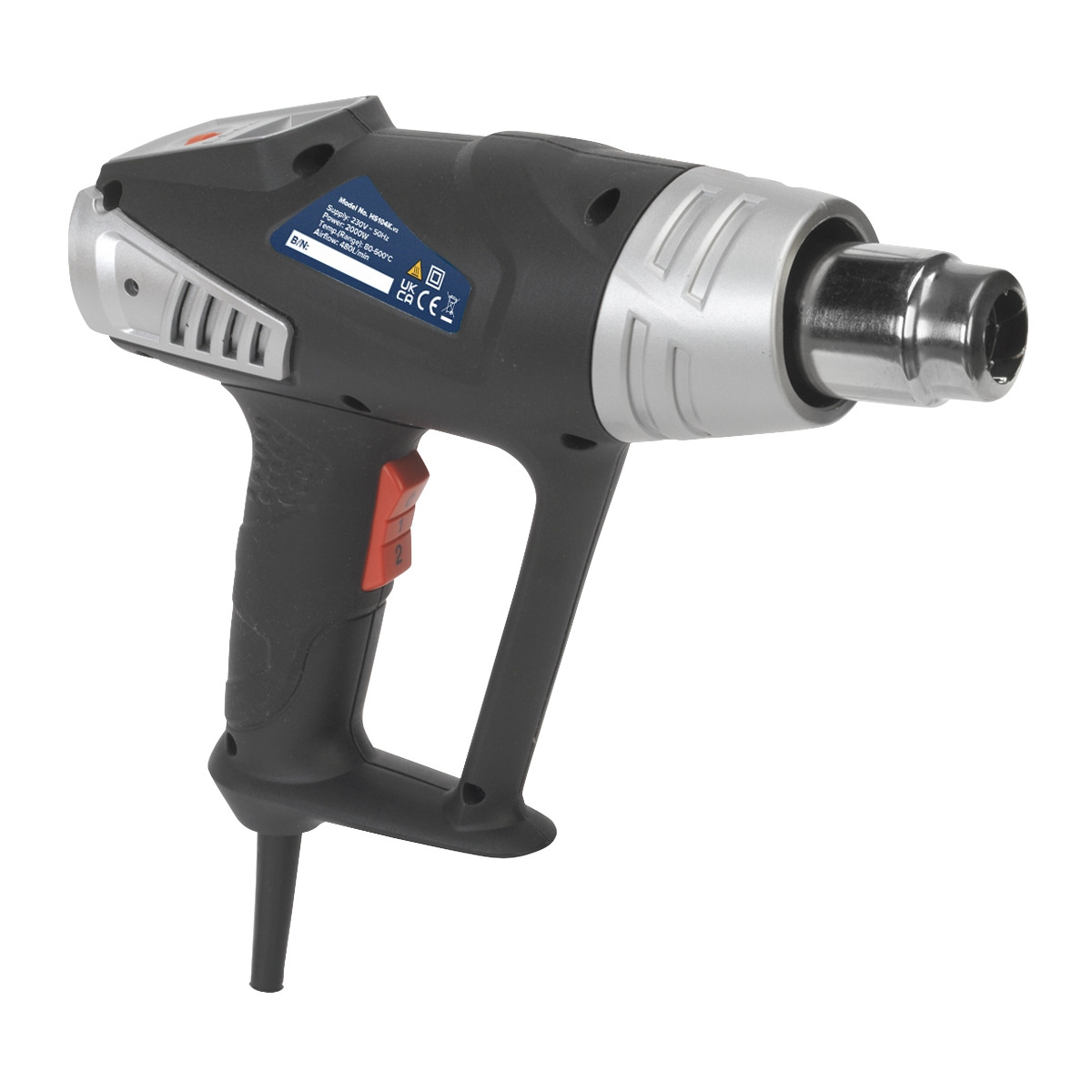 Sealey 2000W Deluxe Heat Gun Kit with LCD Display 80-600°C - Wow Tools