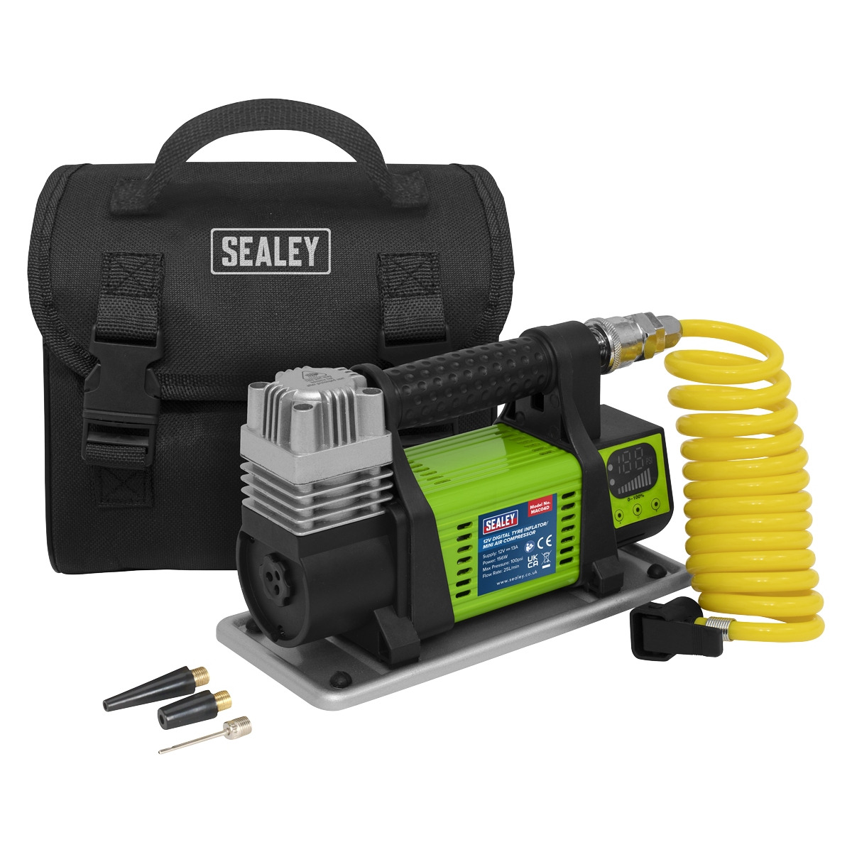 Sealey Digital Tyre Inflator/Mini Air Compressor 12V - Wow Tools