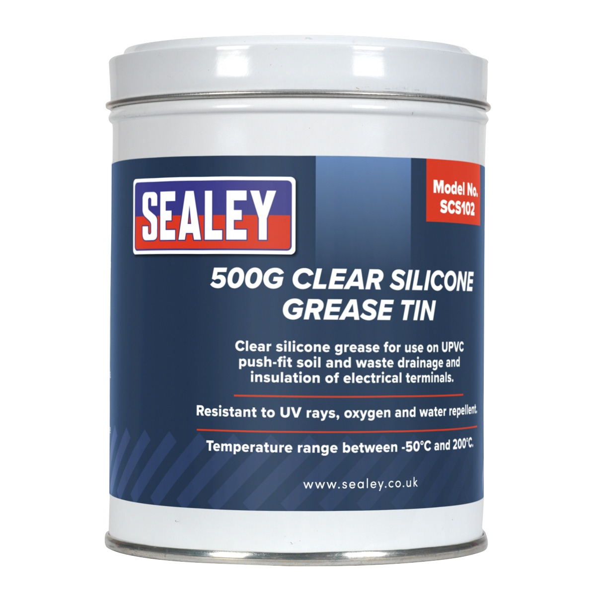 Power Tools > Sealey Clear Silicone Grease Tin 500g - Wow Tools