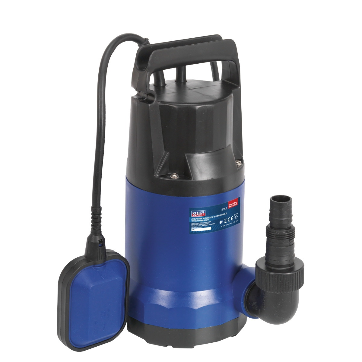 Sealey Submersible Water Pump Automatic 250L/min 230V - Wow Tools